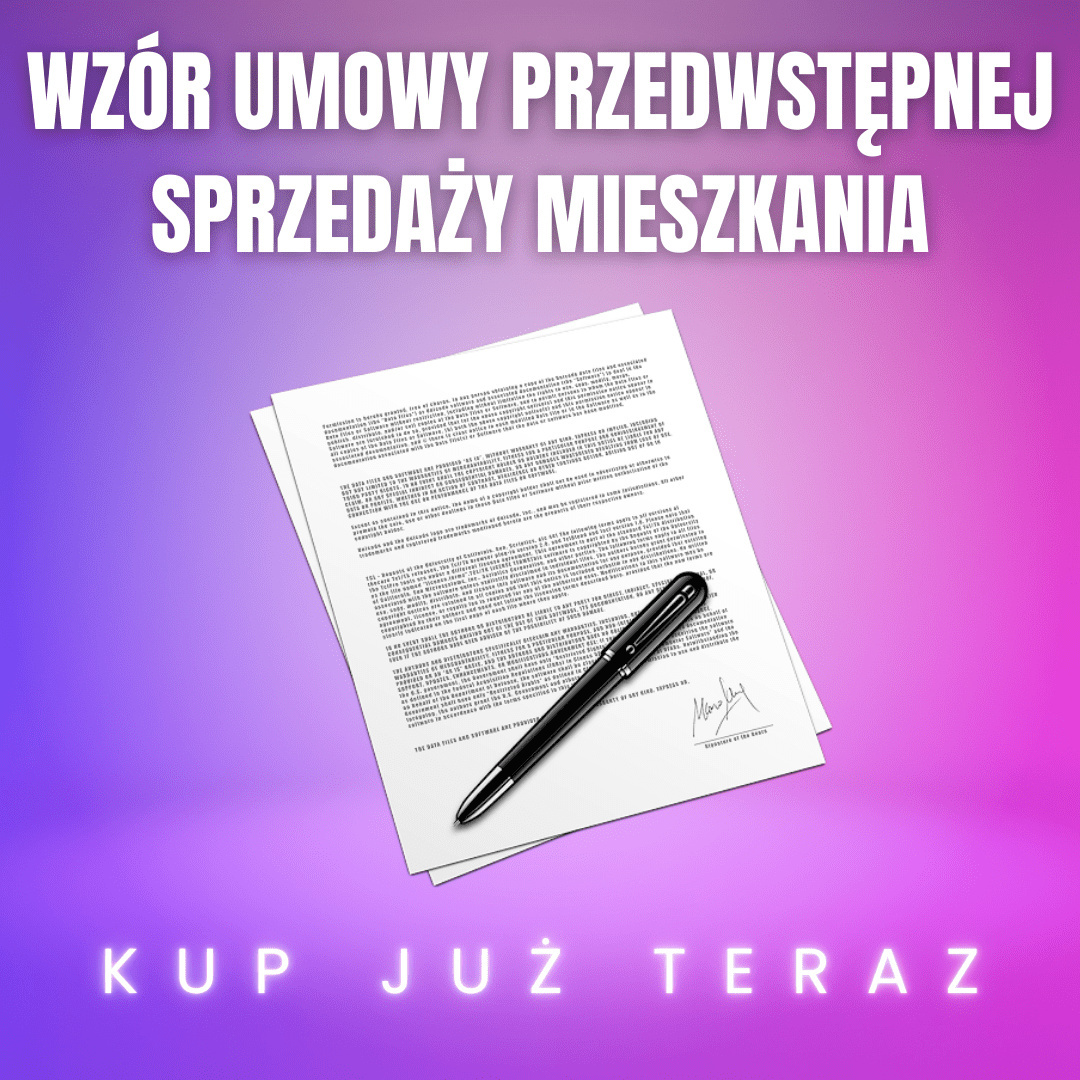 Umowa przedwstępna sprzedaży mieszkania – PDF / DOCX